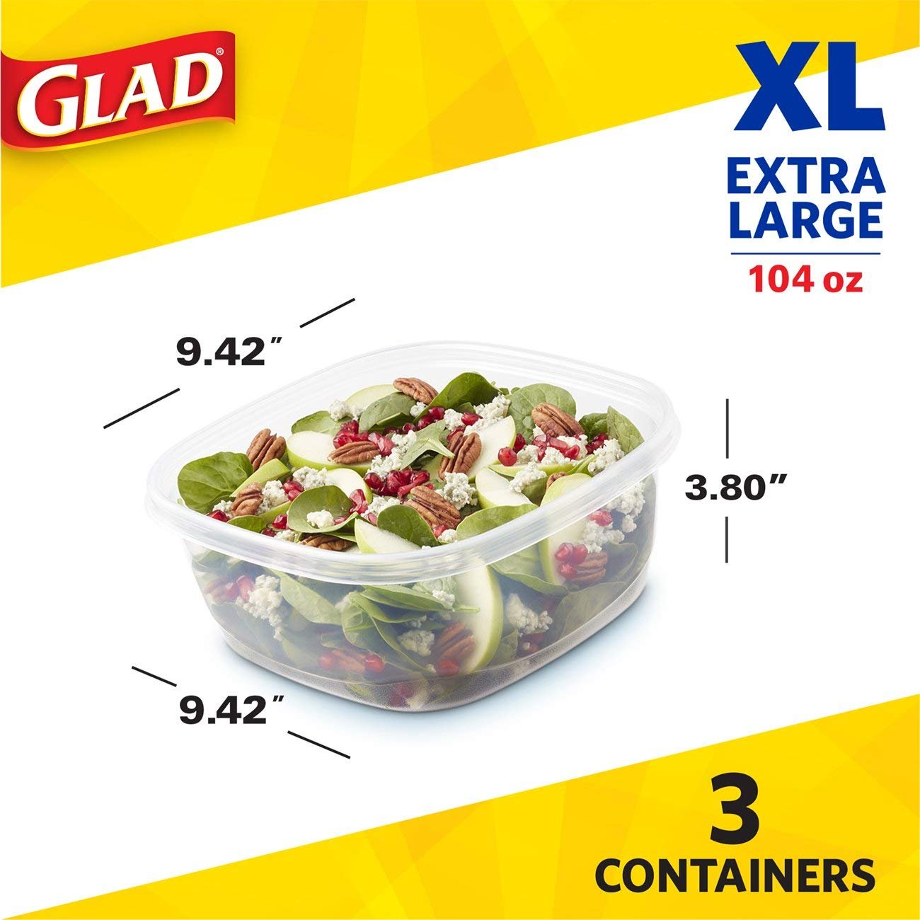 Direct Bulk Orders Glad Food Storage Containers - Family Sized ...